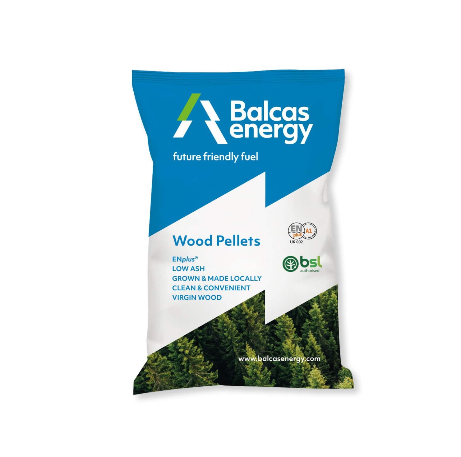 Same bagged wood pellet fuel in refreshed packaging - Balcas Energy