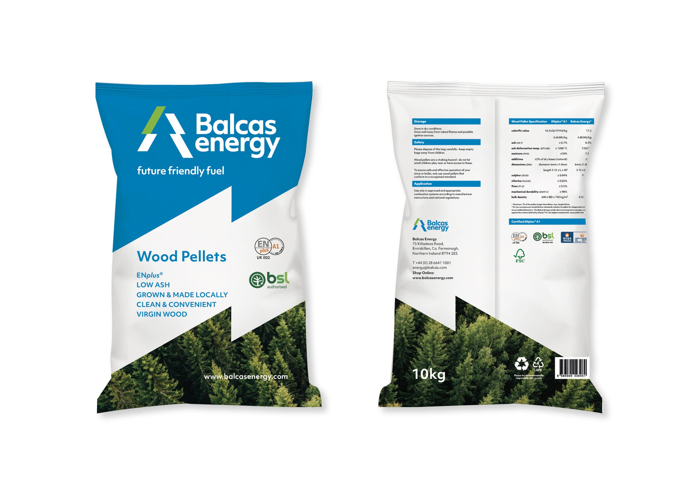 Same bagged wood pellet fuel in refreshed packaging.